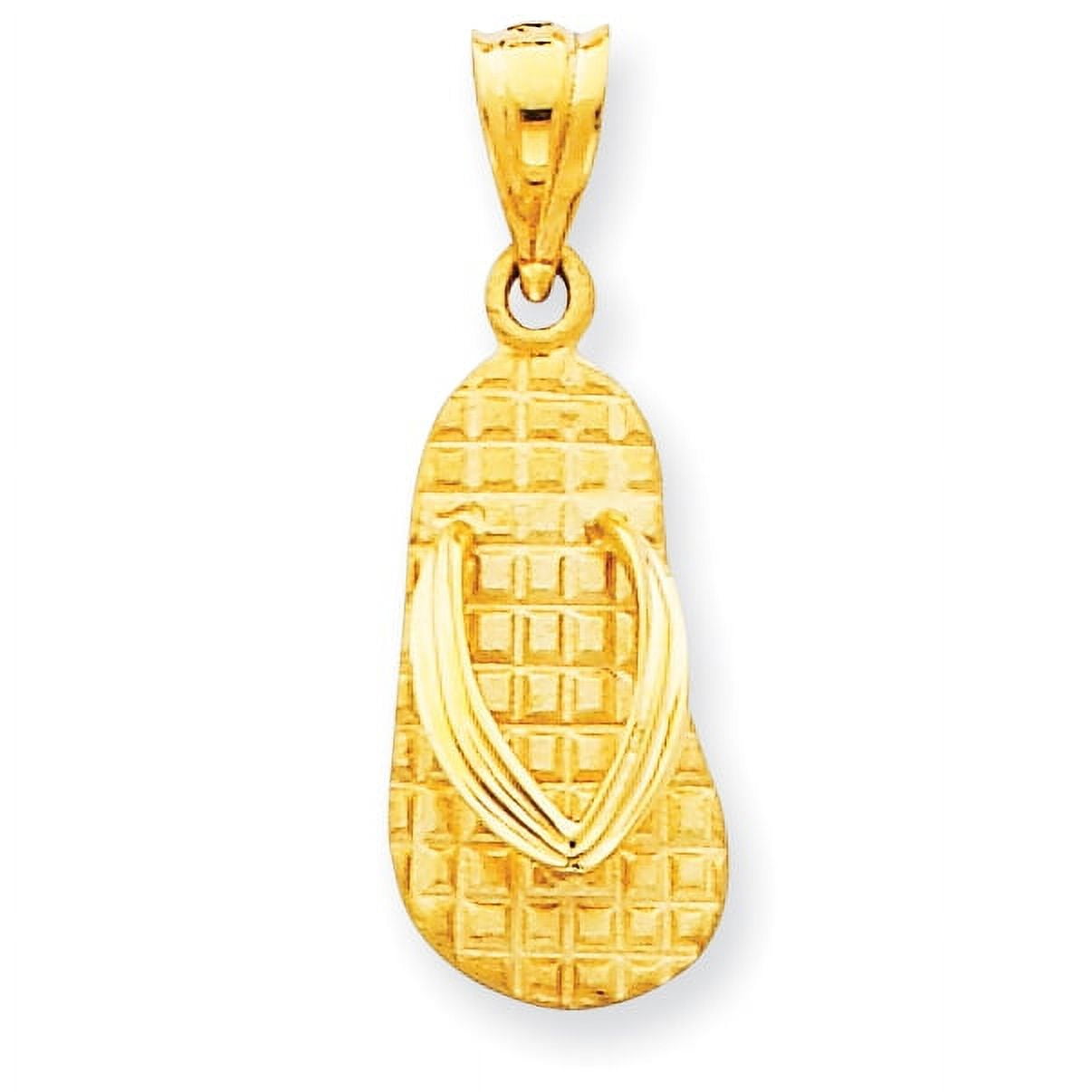 14k 3D Solid Polished Sandals Pendant C2349 - Walmart.com