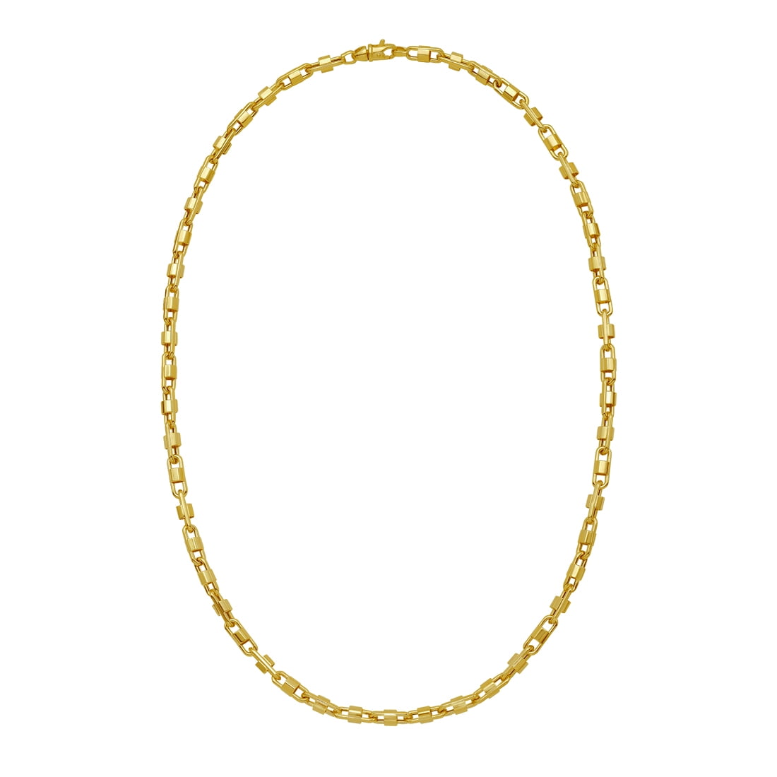 14k Yellow Gold Square Byzantine Chain Bracelet With Lobster Clasp 8.5 ...