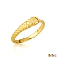14k Yellow Gold Textured Ouroboros Serpent Snake Ring (Size 10.5 ...