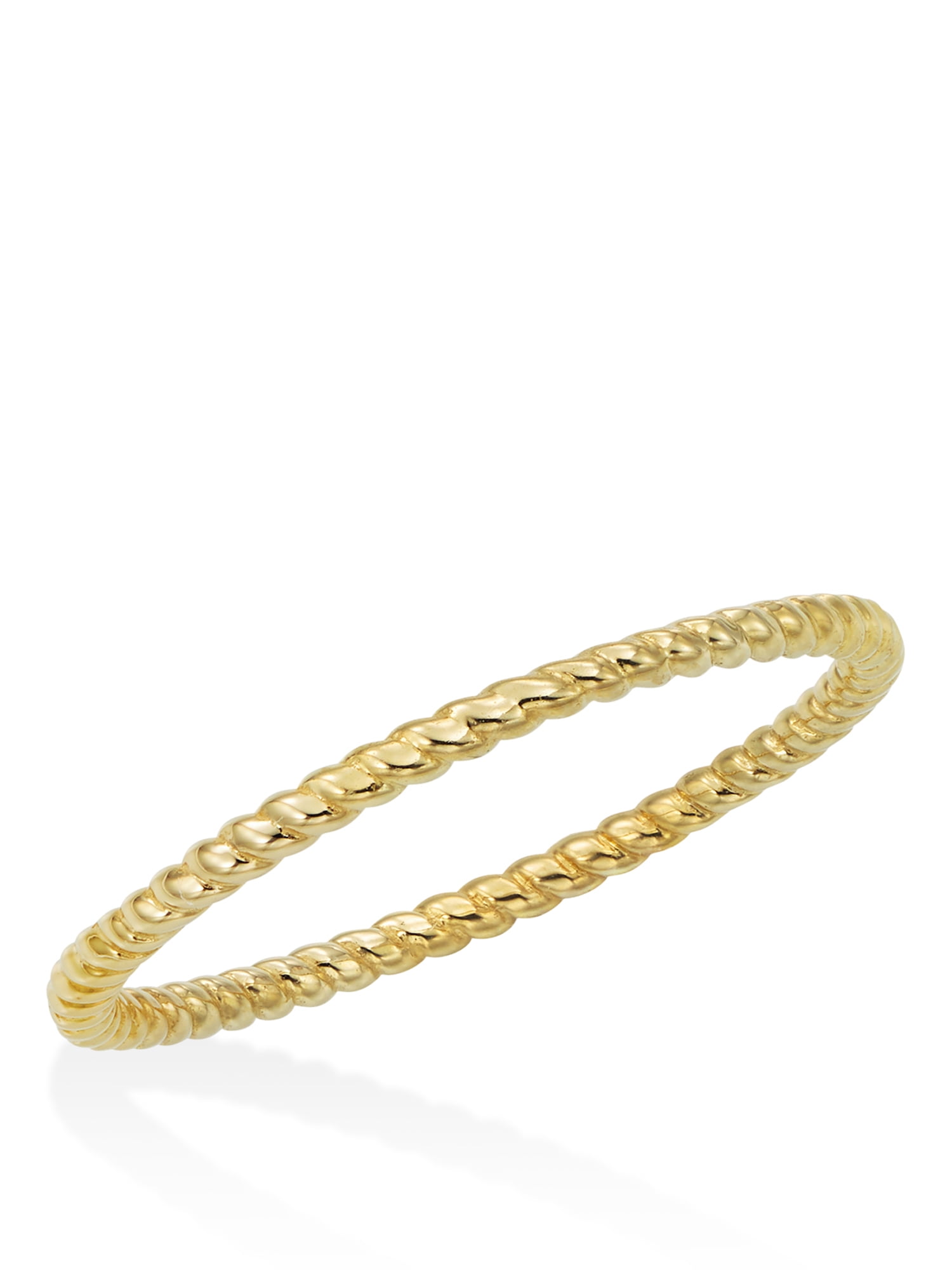 14k Yellow Gold Thin Twisted Eternity Band Stacking Ring - Walmart.com