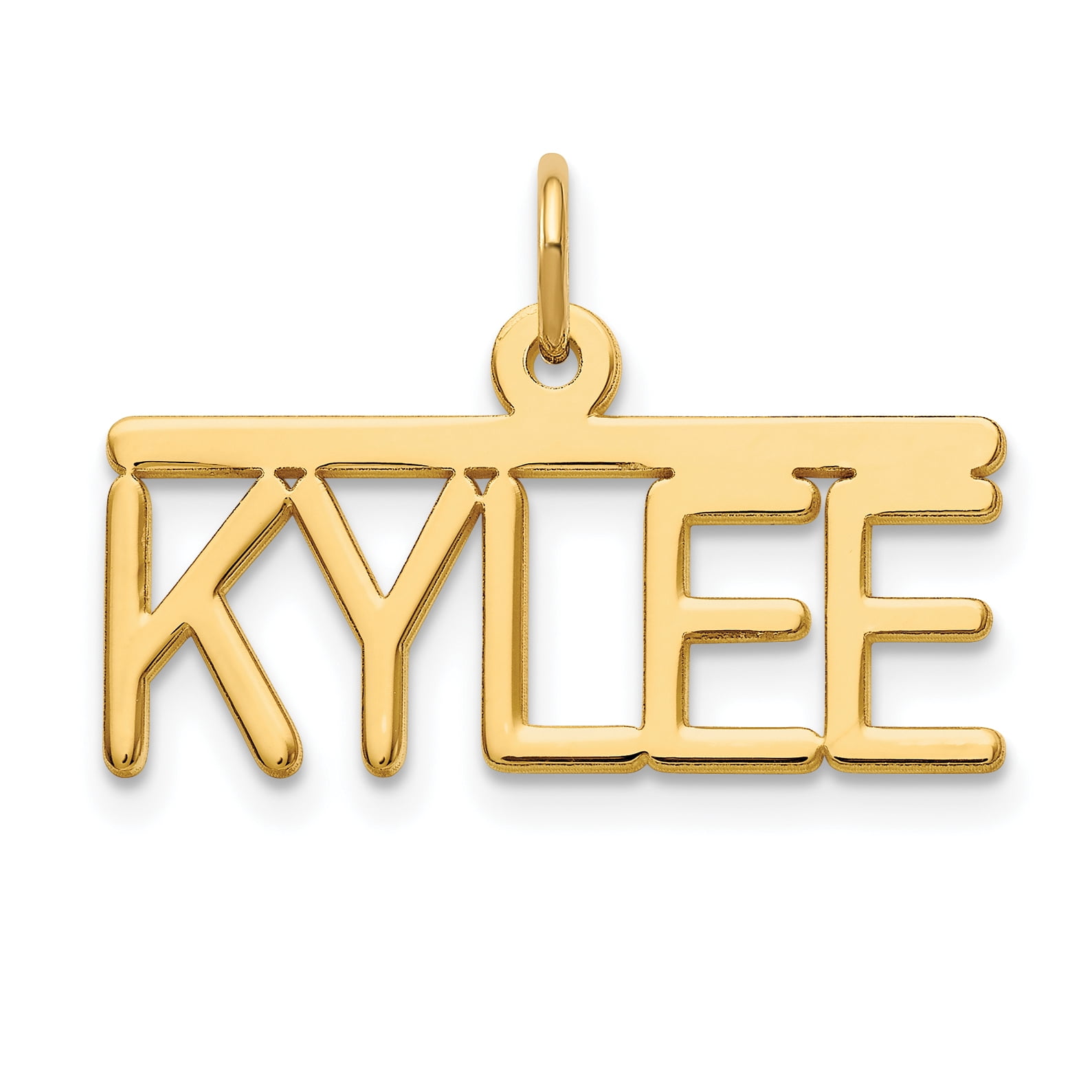 14k Yellow Gold Top Bar Name Plate XNA79Y - Walmart.com