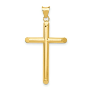 14k Yellow Gold Enameled Latin Cross Pendant Fine Jewelry For Women ...