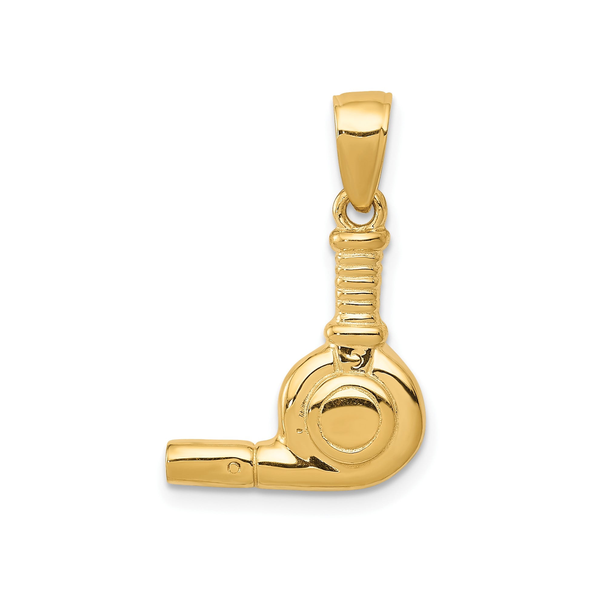 14k Yellow Gold Turbocharger Pendant for Men, Automotive Symbol ...