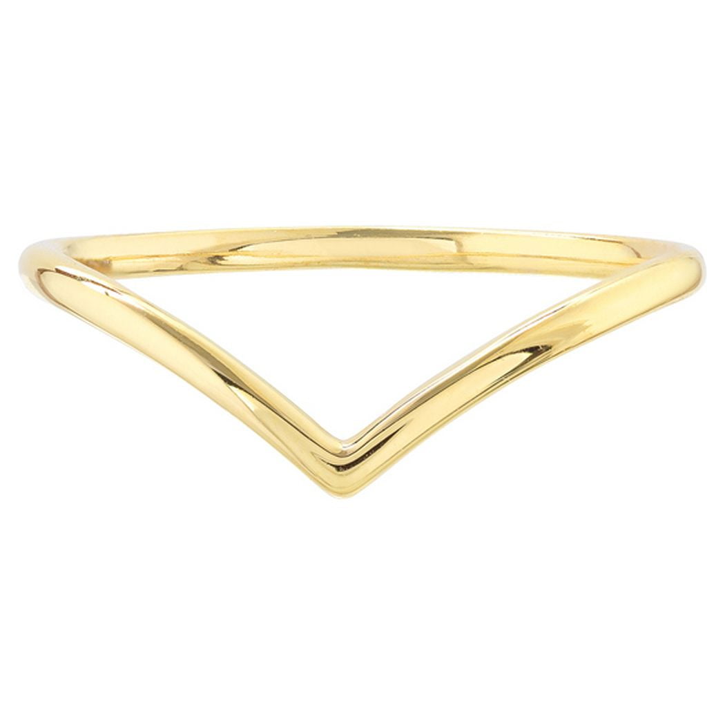 14k Yellow Gold V Ring Size 6 Jewelry for Women - Walmart.com