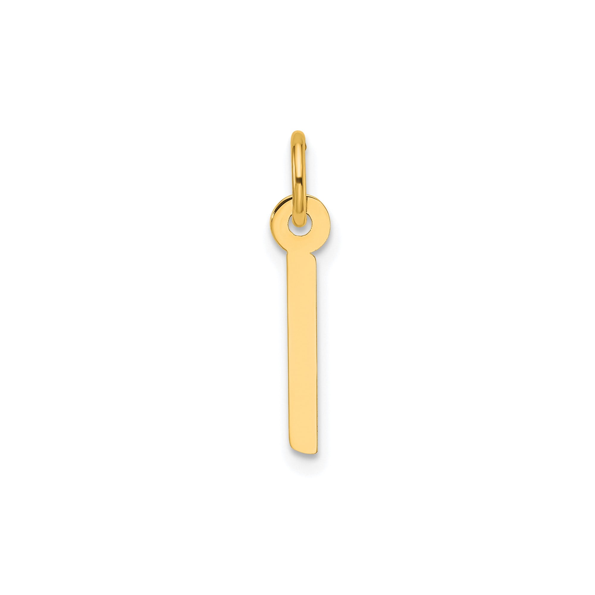 14k Yellow Gold Vertical Bar Pendant for Men and Women, Polished ...