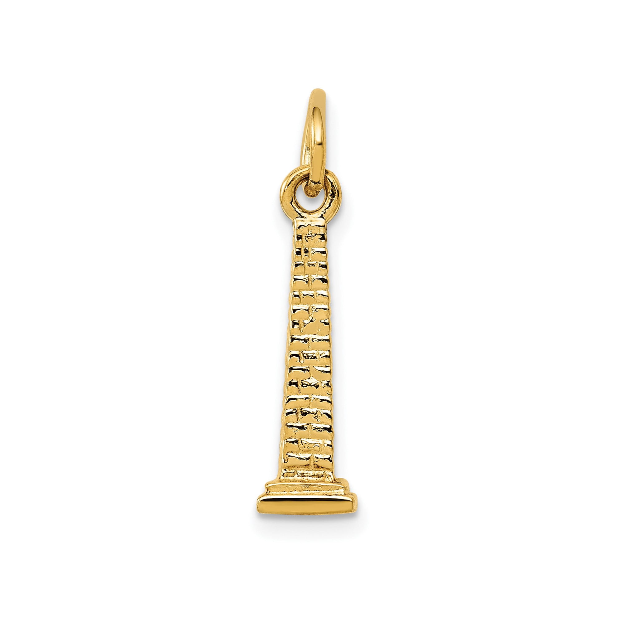 14k Yellow Gold Washington Monument Pendant for Women, Obelisk Charm ...