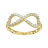 14k Yellow Gold Womens Cubic-Zirconia Infinity Symbol Ring - Walmart.com