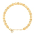 14k Yellow Gold Womens Cubic Zirconia Love Heart Link Fashion Bracelet ...