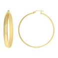 14k Yellow Gold Womens Half Round Tube Hoop Earrings - Walmart.com