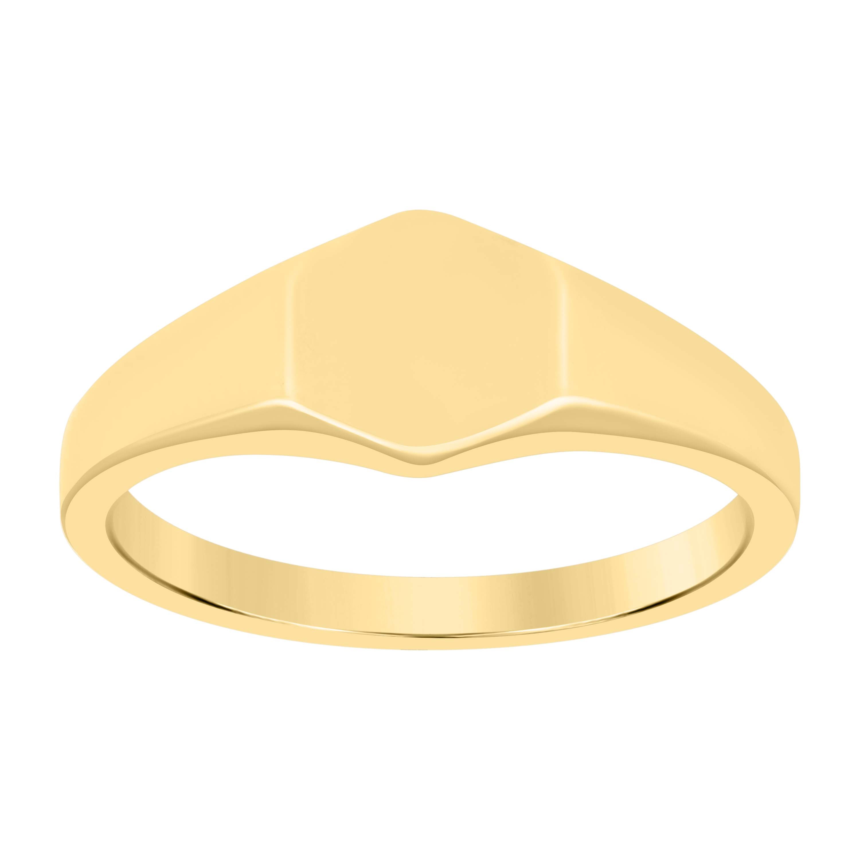 14k Yellow Gold Womens Signet Ring - Walmart.com