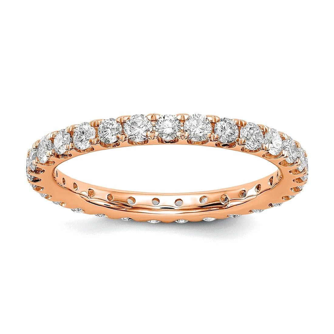 14kr 1 Ct Lab Grown Diamond VS+ F+ Eternity Band Size 6 2.3mm Wide 2 ...