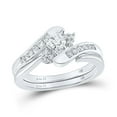 14kt White Gold Womens Round Diamond Bridal Wedding Engagement Ring
