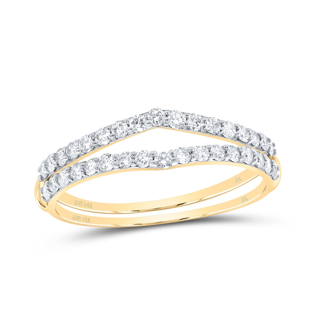 14kt Yellow Gold 1/2 Cttw Natural Diamond Wedding Engagement ...