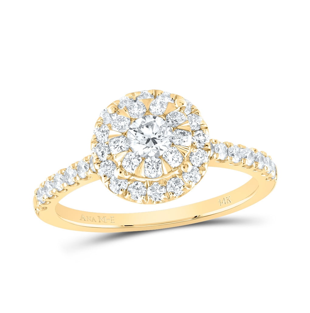 14kt Yellow Gold 7/8 Cttw Diamond Ana M Elite and 1/4ct Round, Round ...