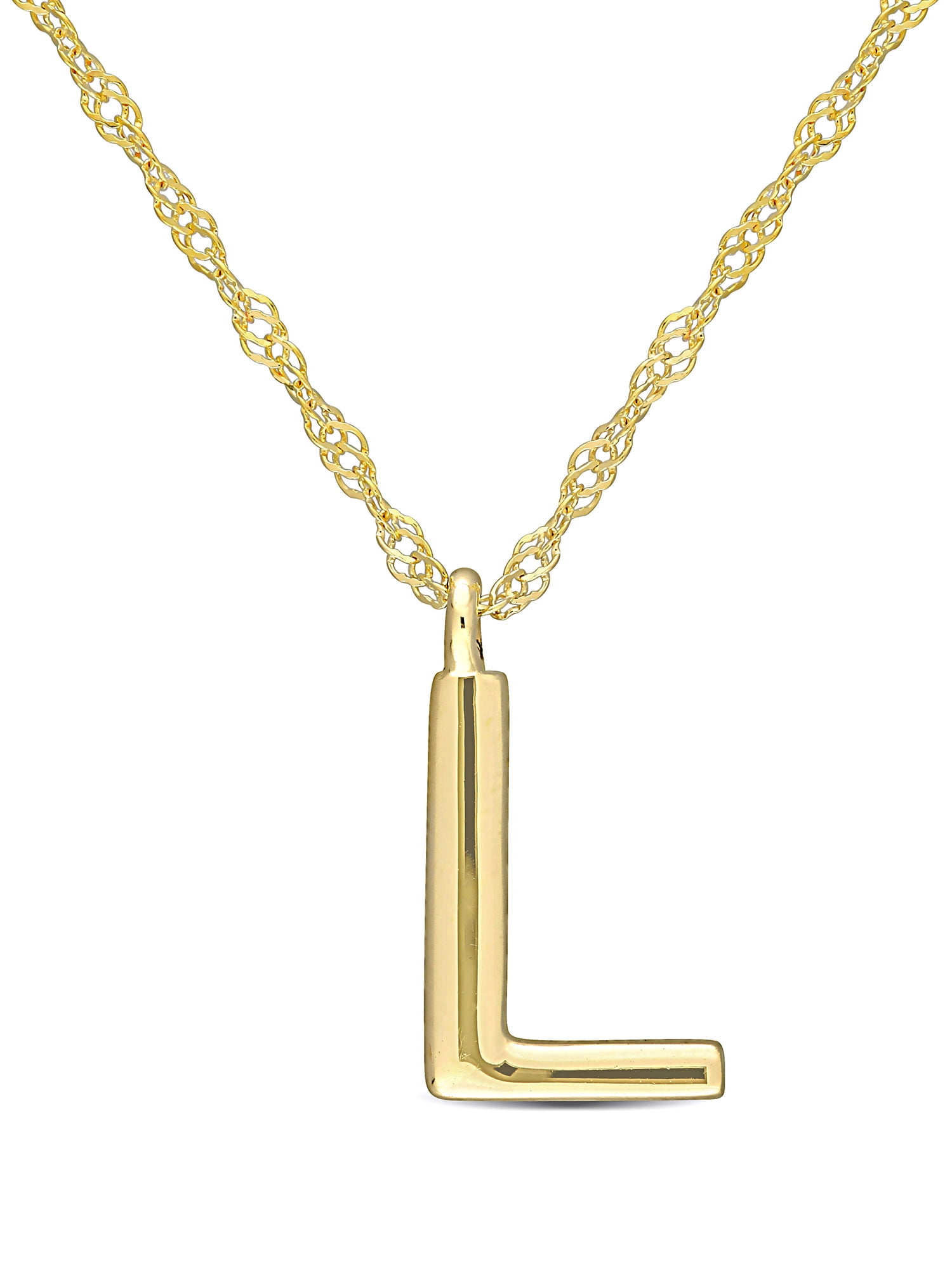 14kt Yellow Gold Initial "L" Pendant - Walmart.com