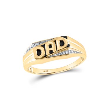 PalmBeach Jewelry Men's Diamond Accent "Dad" I.D. Ring in Solid 10k ...
