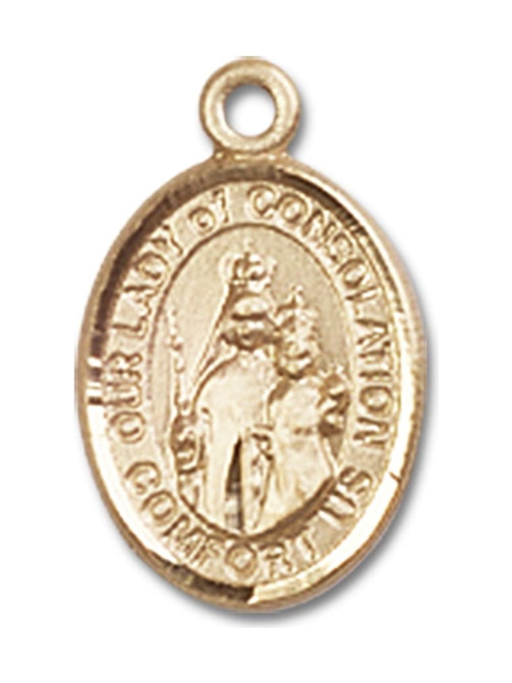 14kt Yellow Gold Our Lady of Consolation Medal 1/2 x 1/4 inches ...