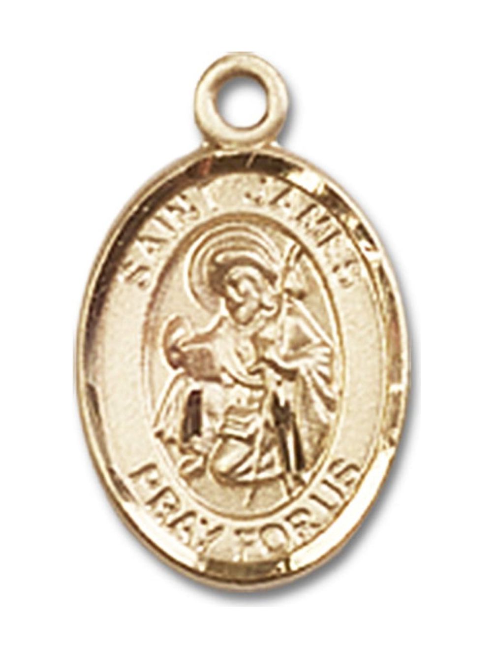 14kt Yellow Gold St. James the Greater Medal 1/2 x 1/4 inches - Walmart.com