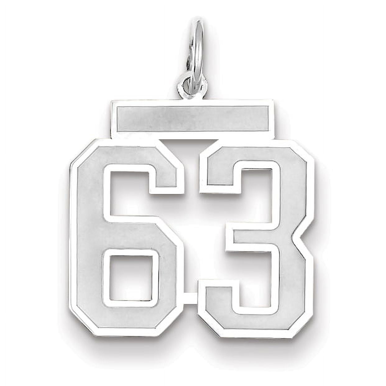 14kw Medium Satin Number 63 Charm WSM63 - Walmart.com
