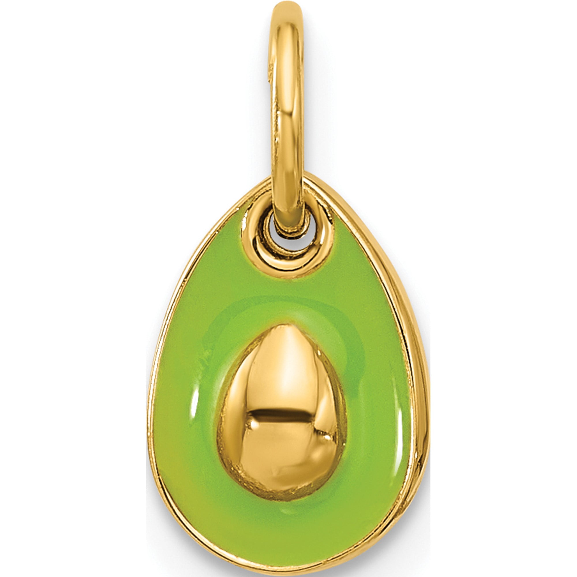 14ky Fancy Avocado With Green Epoxy Yellow Gold Material Treasure ...