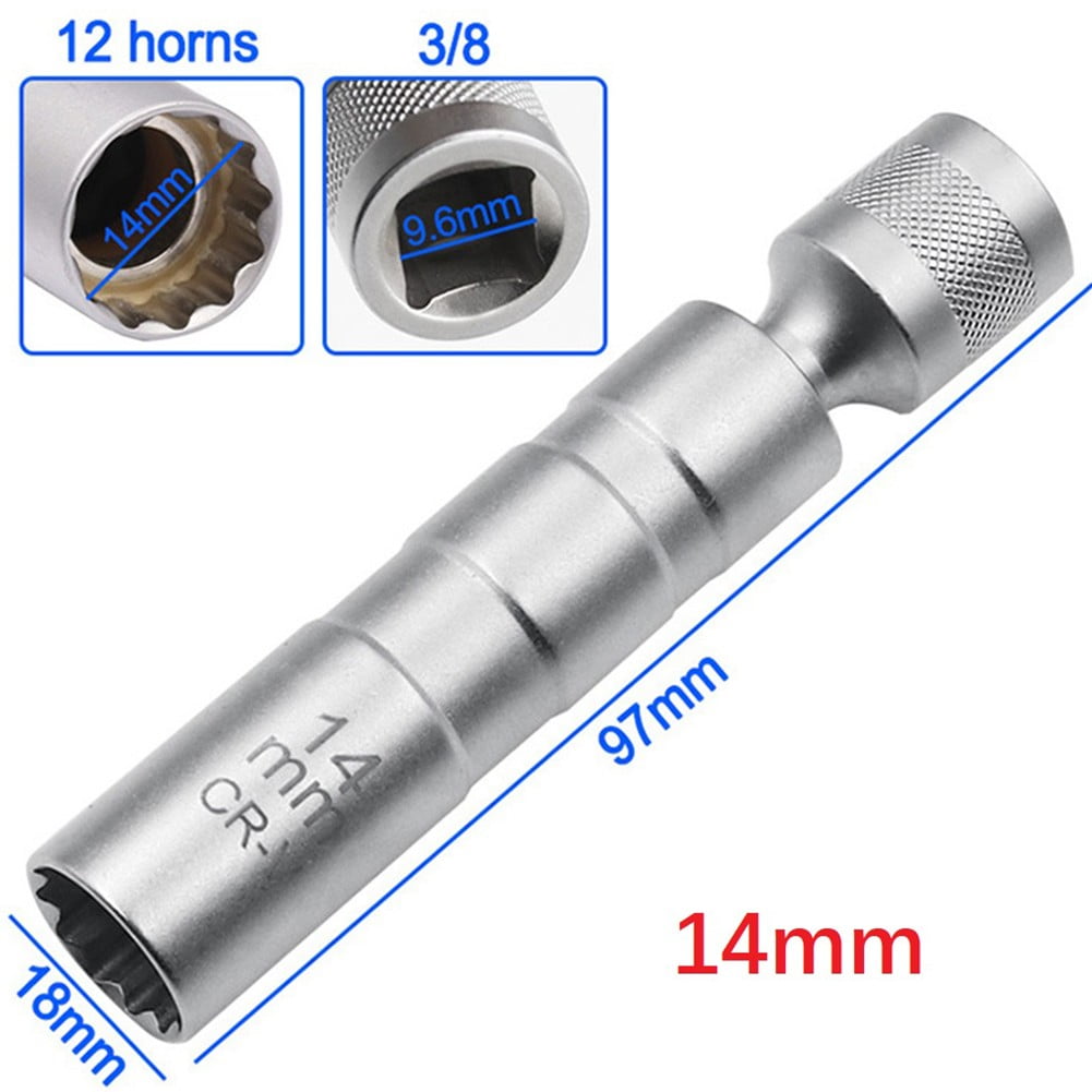 14mm 16mm Thin Wall Joint Spark Plug Socket Universal Joint Wrench ...