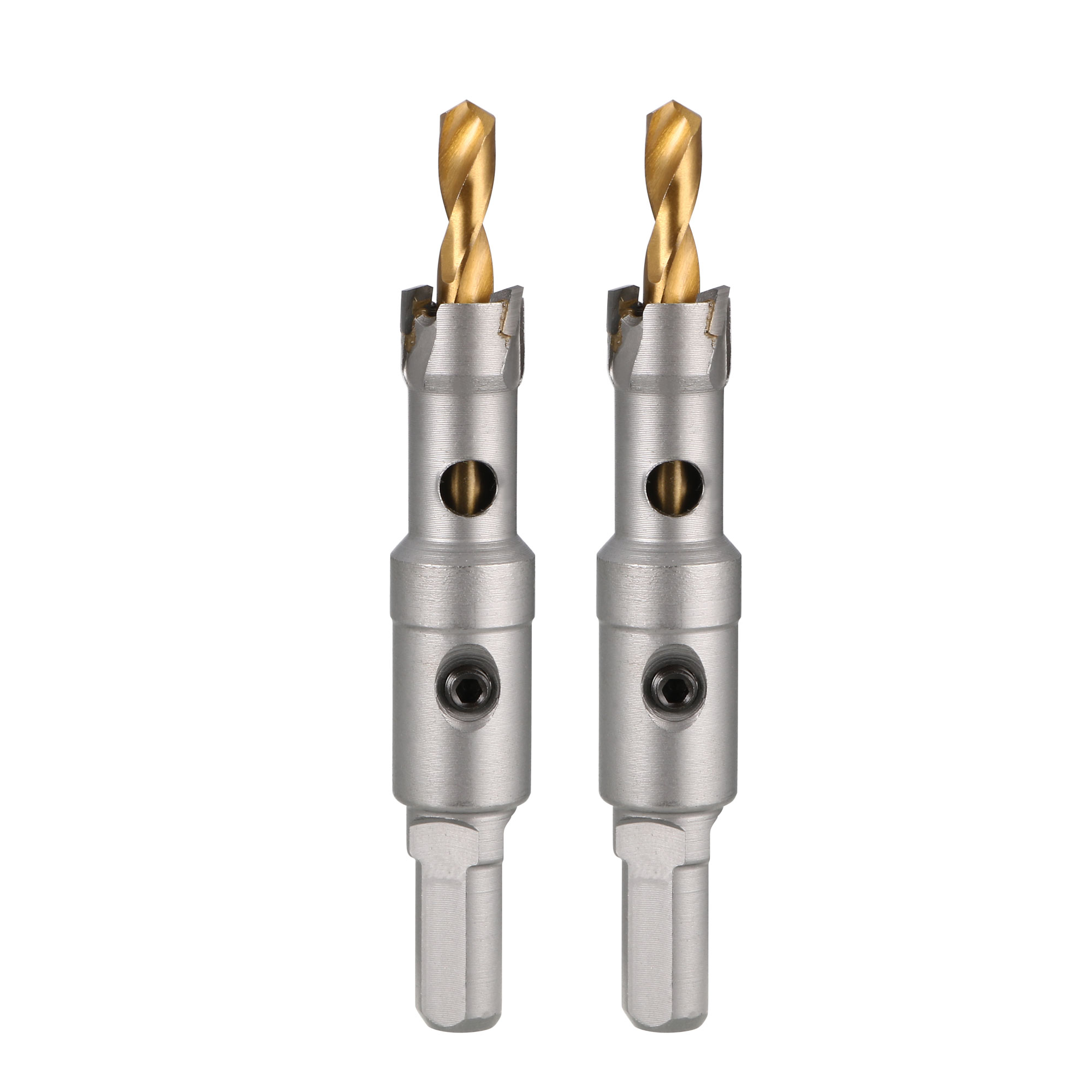 14mm Carbide Hole Cutter, Hole Saws for Stainless Steel Metal, Triangular Shank Limit Step, with ...