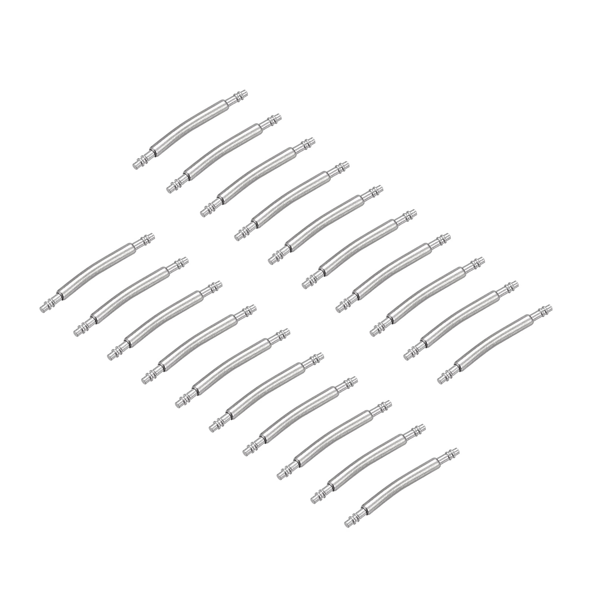 14mm Curved Spring Bar Pins 1.5mm Dia Stainless Steel Double Flanged ...
