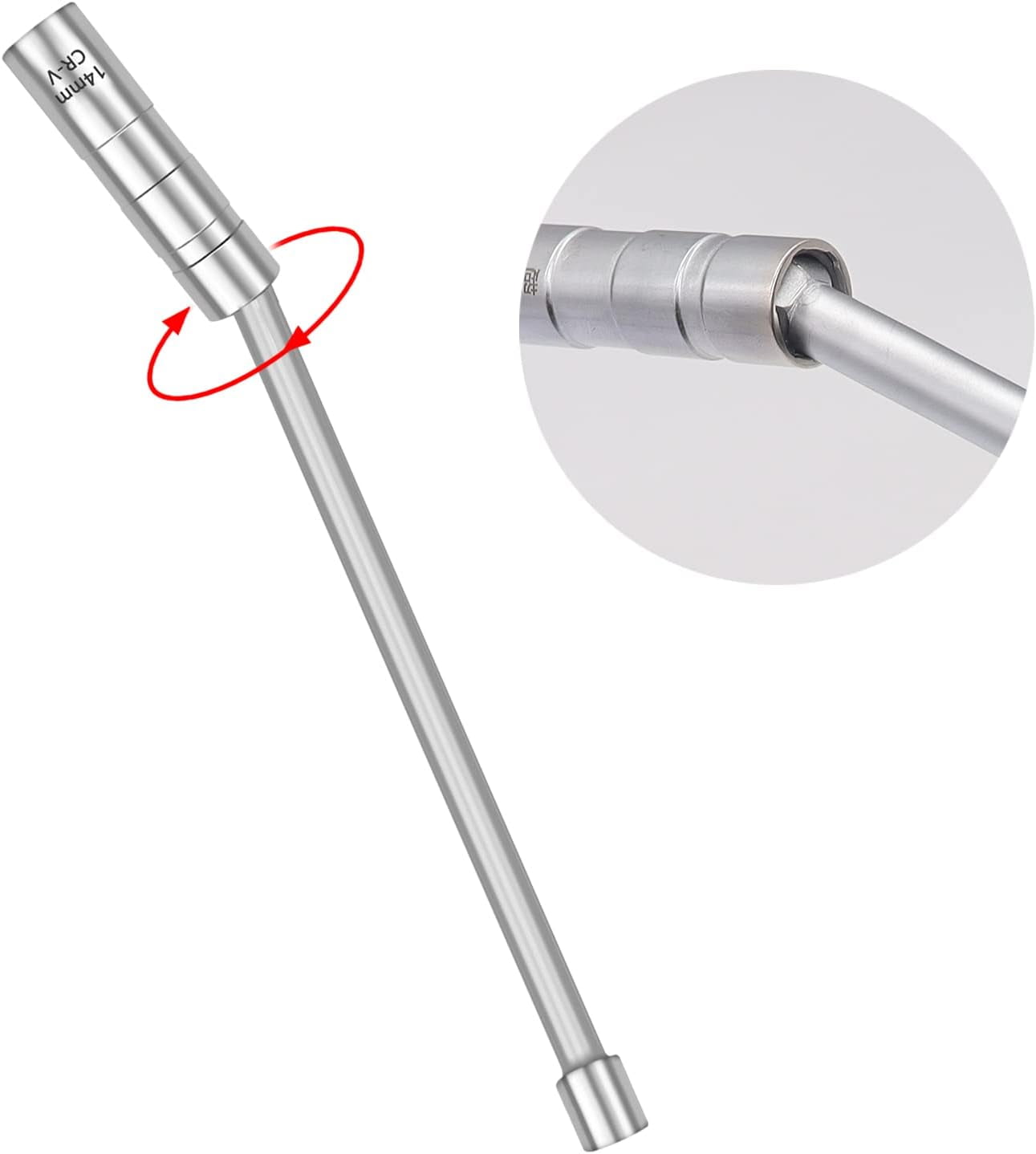 14mm Spark Plug Socket, 3/8" Drive 12-Point Magnetic Thin Wall Spark ...