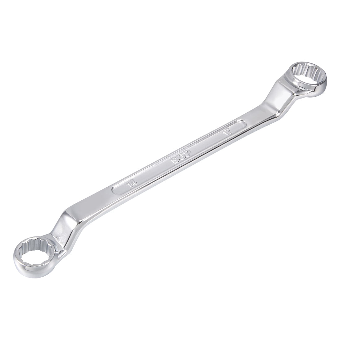 14mm x 17mm Metric 12 Point Offset Double Box End Wrench Chrome Plated ...