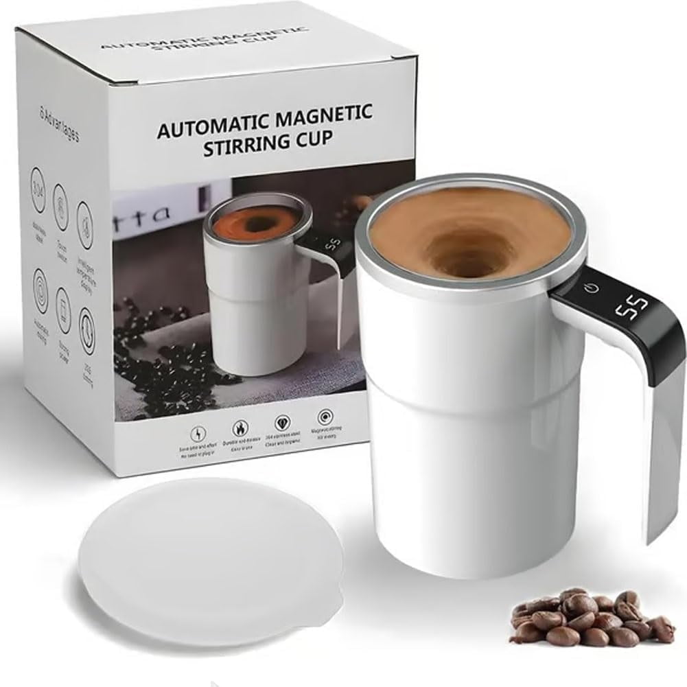 14oz Automatic Self-Stirring Coffee Mug – Temperature Display ...