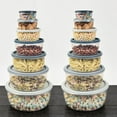 14pc Round Plastic Food Storage Container Set, Stackable, Nesting ...