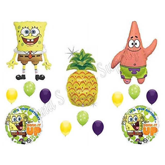 14pc SPonGEBOB AND PATRICK BIRTHDAY PARTY Balloons Decorations Supplies ...