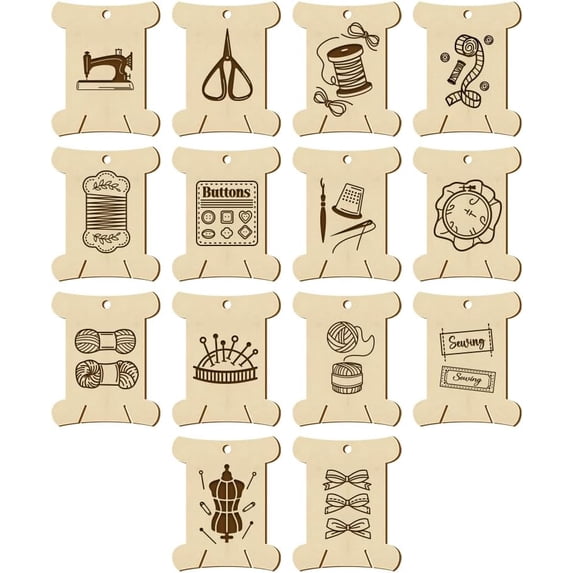 14pcs 14 style Plywood Thread Winding Boards for Embroidery Cross ...