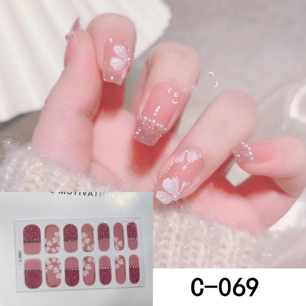 14pcs 3D Flower Nail Sticker -Easy to Remove- Girlish Heart Summer Nail ...