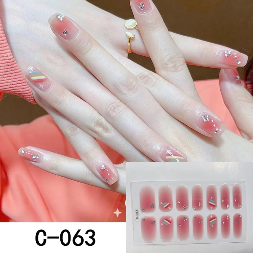 14pcs 3D Flower Nail Sticker -Easy to Remove- Girlish Heart Summer Nail ...