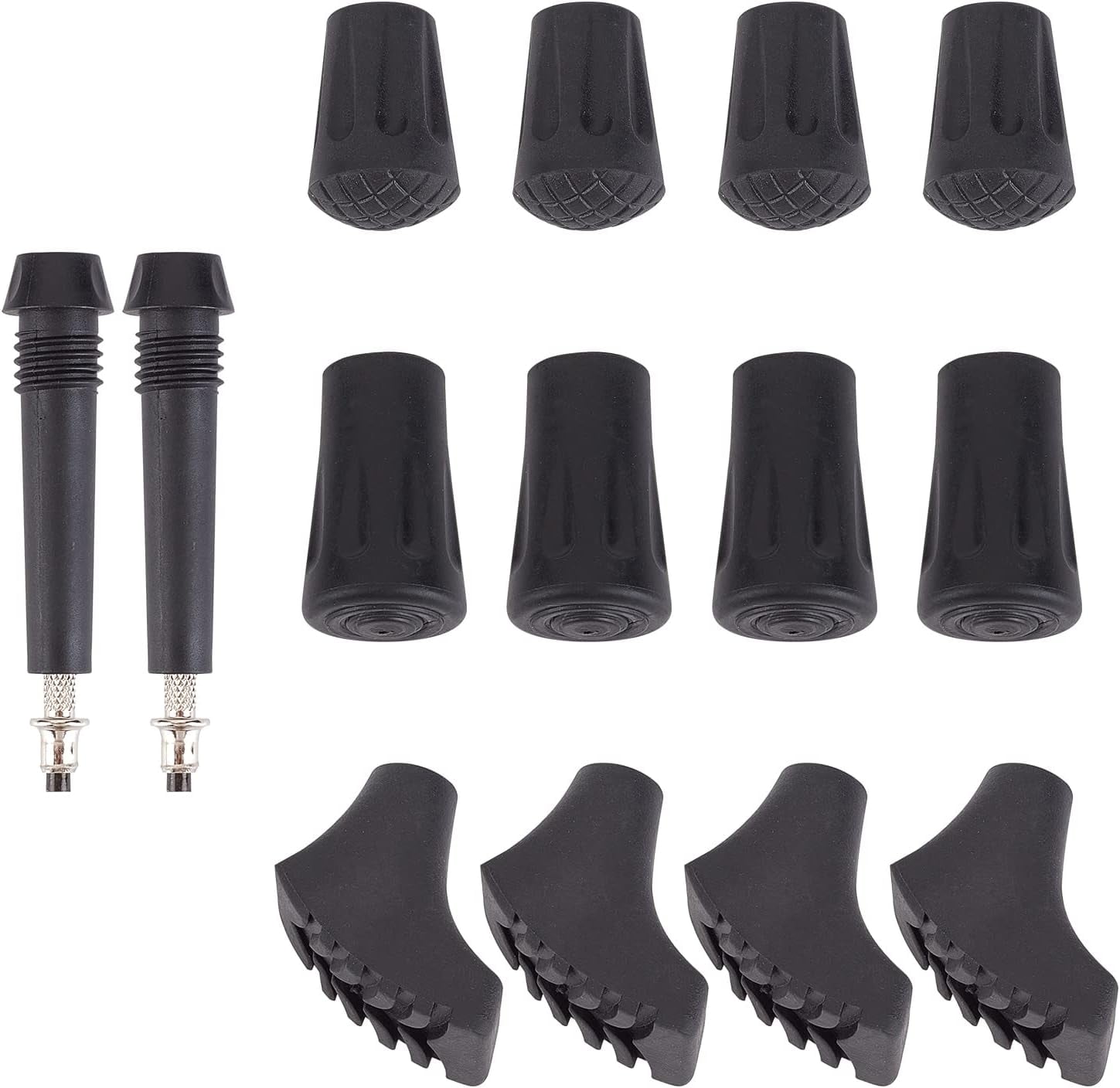 14pcs 4 Style Trekking Pole Replacement Tips Hiking Pole Rubber Tips ...