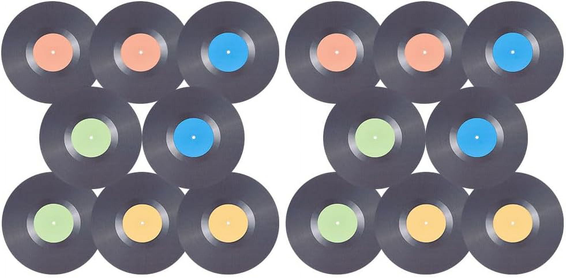 14pcs 9.8 Inch Rock and Roll Music Paper Stickers 4 Colors Vinyl ...