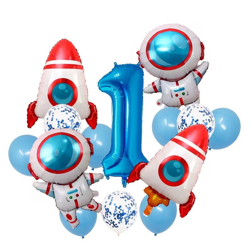 14pcs Astronaut Space Party Decorations - Rocket Theme Balloons with ...