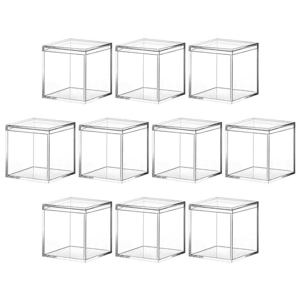 14pcs Clear Transparent Square Acrylic Candy Boxes Display Small ...