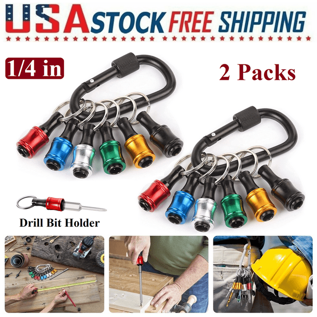 14pcs For 1/4" Hex Shank Quick Release Keychain Screwdriver Drill Bit ...