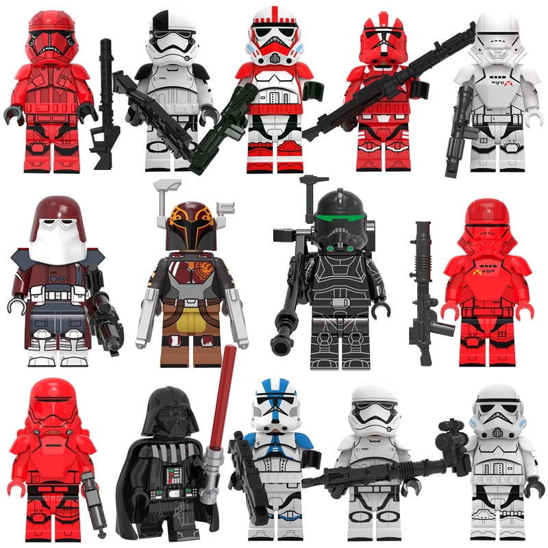 14pcs Galactic Warrior Minifigures Set, Space-Themed Building Blocks ...