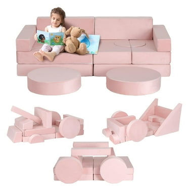 Free Shipping! Polar Aurora 6-Piece Folding Convertible Kids Couch Play ...