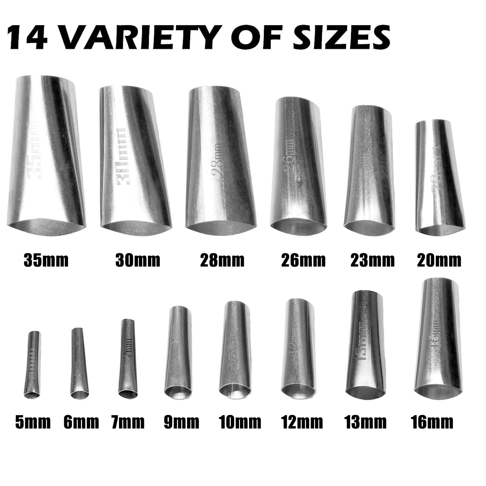 14pcs Stainless Steel Caulk Nozzle Applicator Caulking Finisher Glue ...