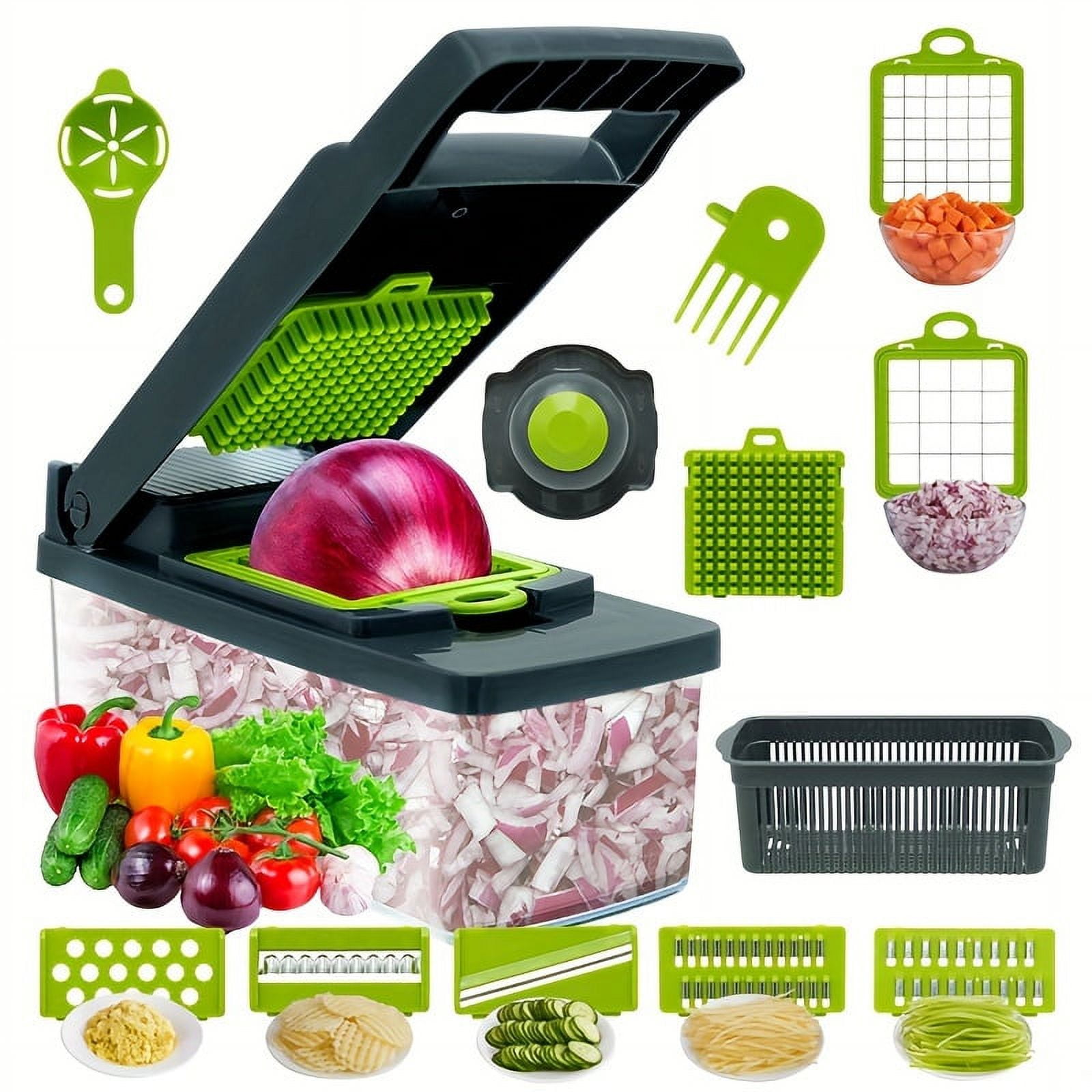 14pcs/set, Multifunctional Vegetable Chopper and Slicer with ...
