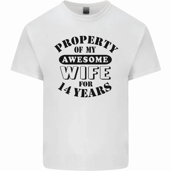 14th Wedding Anniversary 14 Year Funny Wife T-Shirt - Walmart.com