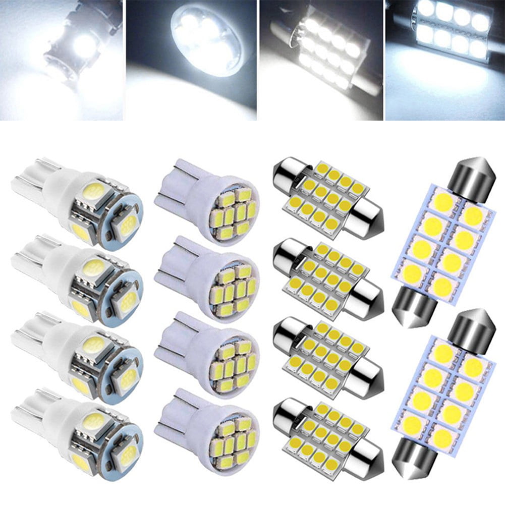 14x Combo LED Car Interior Inside Lights Dome Map Door License Plate ...