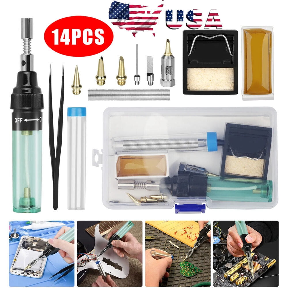 14x Gas Butane Soldering Iron Torch Pen Cordless Welding Solder Burner ...