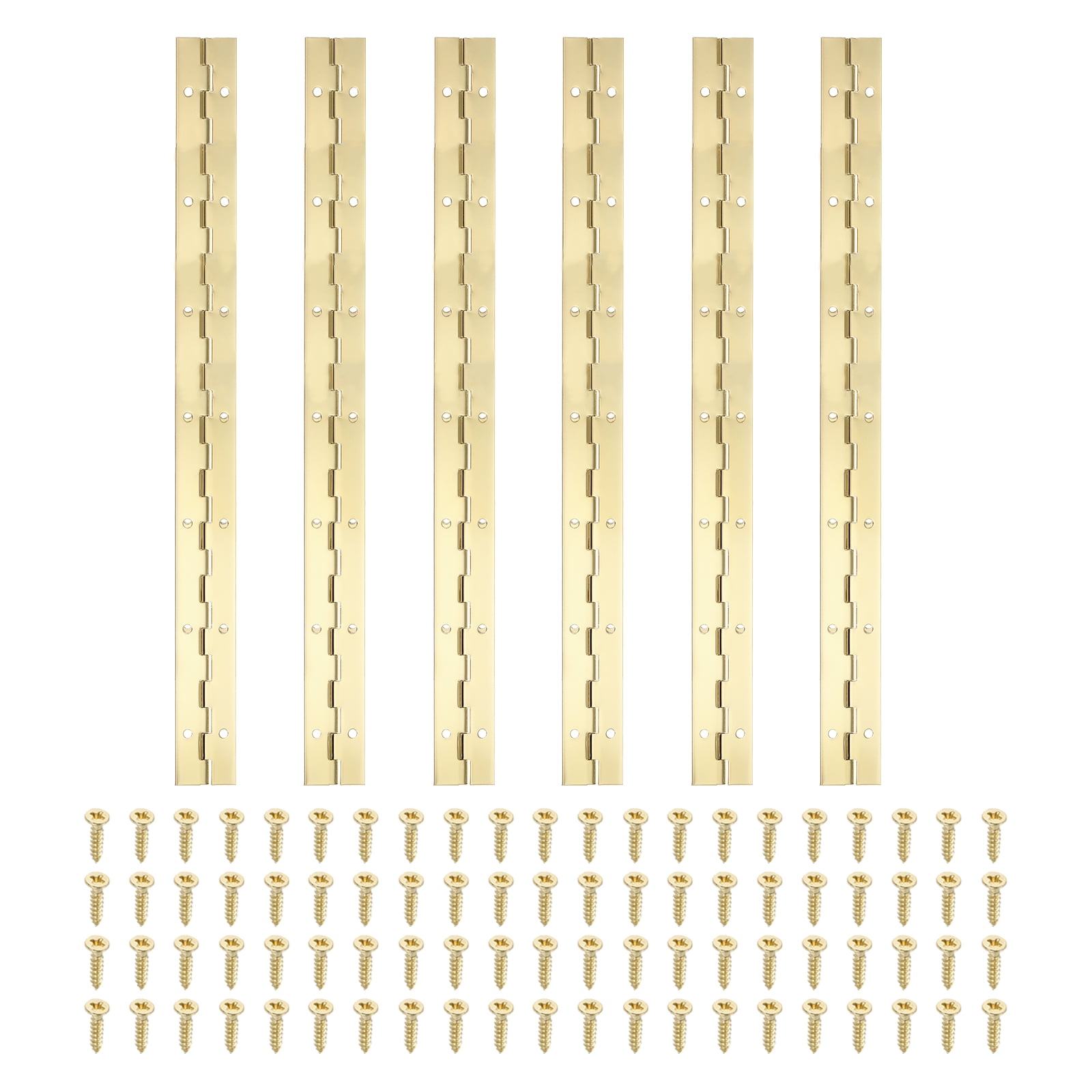 14x1.2 Inch Heavy Duty Piano Hinge, 6 Pack Continuous Hinge with Hole ...