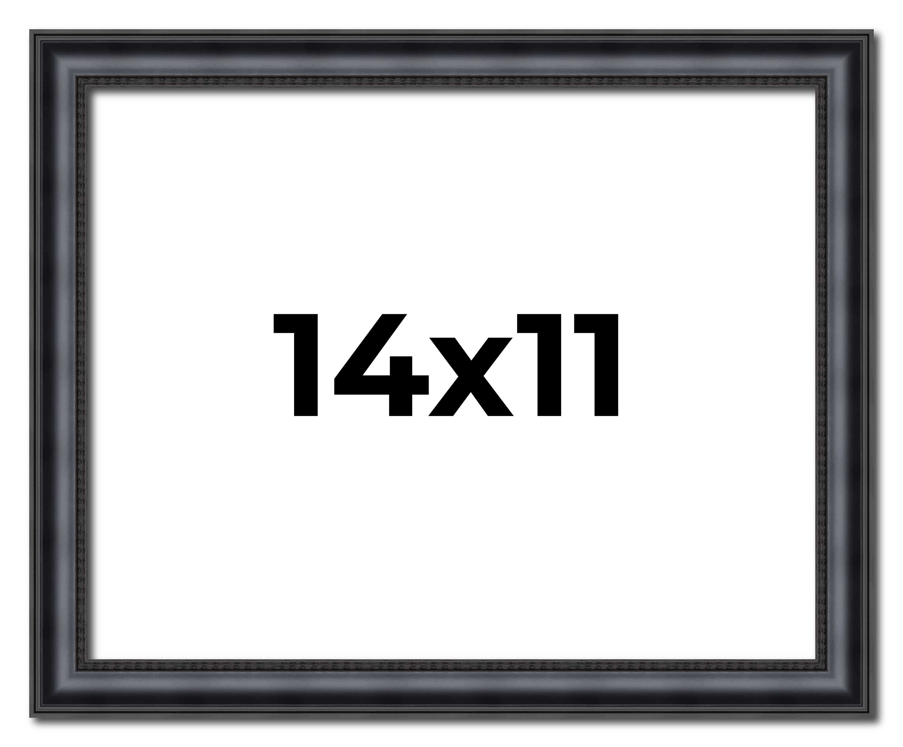 14x11 Frame Black Real Wood Picture Frame Width 1.25 inches | Interior ...
