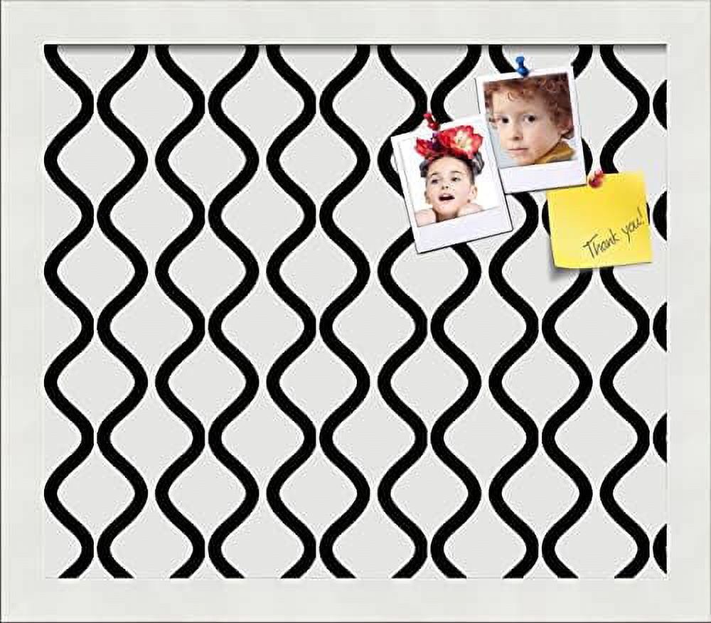 14x12 inch cork bulletin board. this decorative framed pin board comes ...